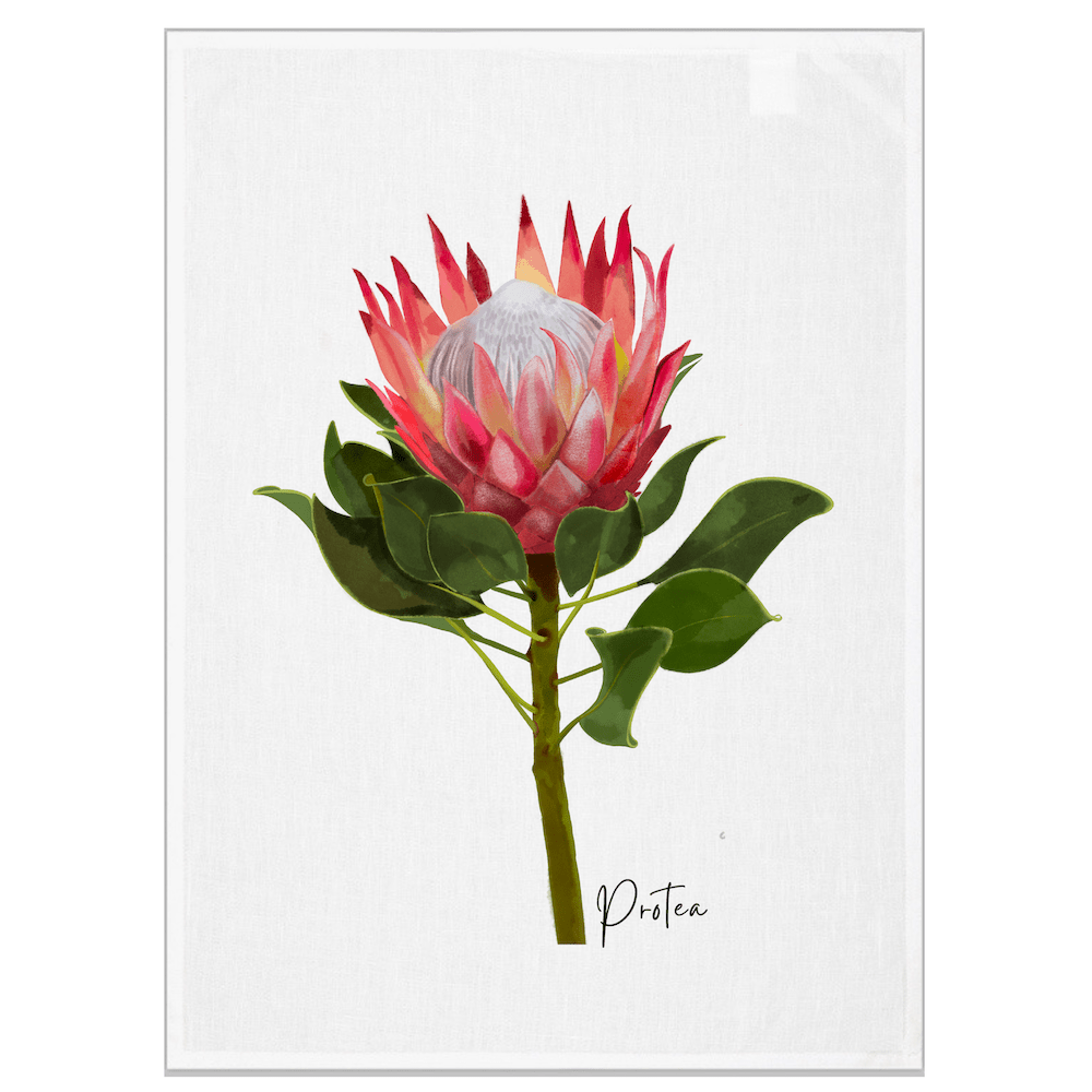 Protea Tea Towel - Australian Design – Australiana Gifts Co